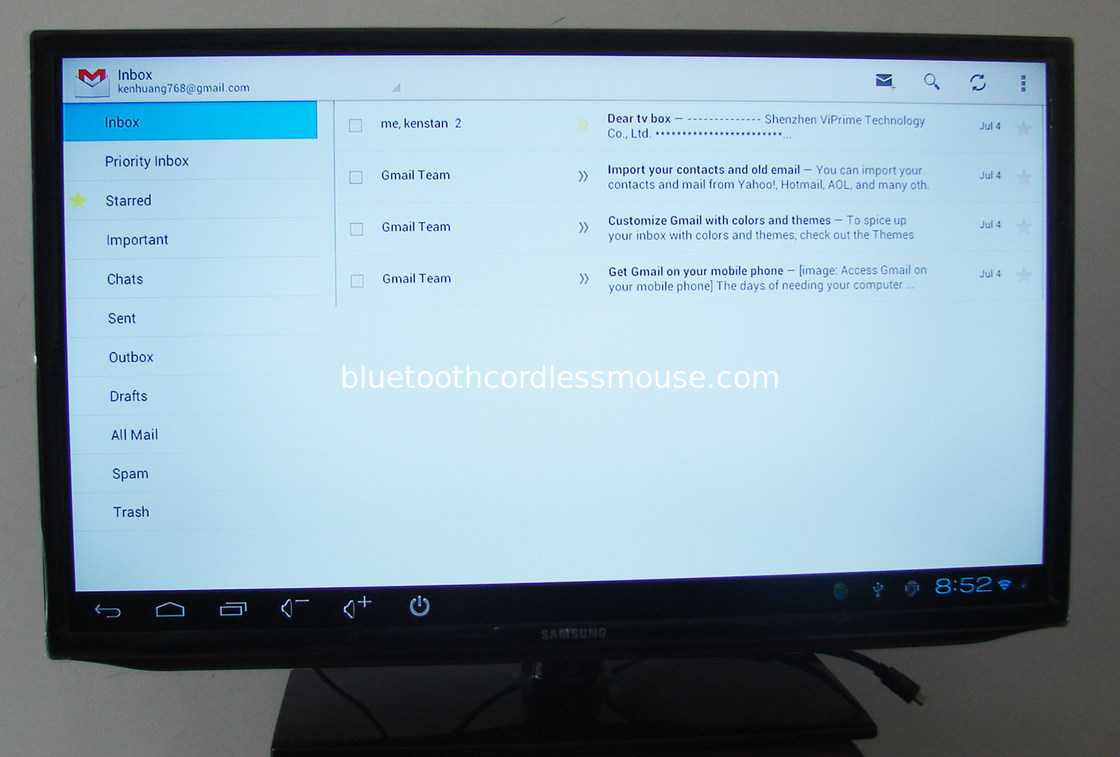 HDMI Output Google Android 4.0 tv Box HD Picture / Supports BMP , JPG ...